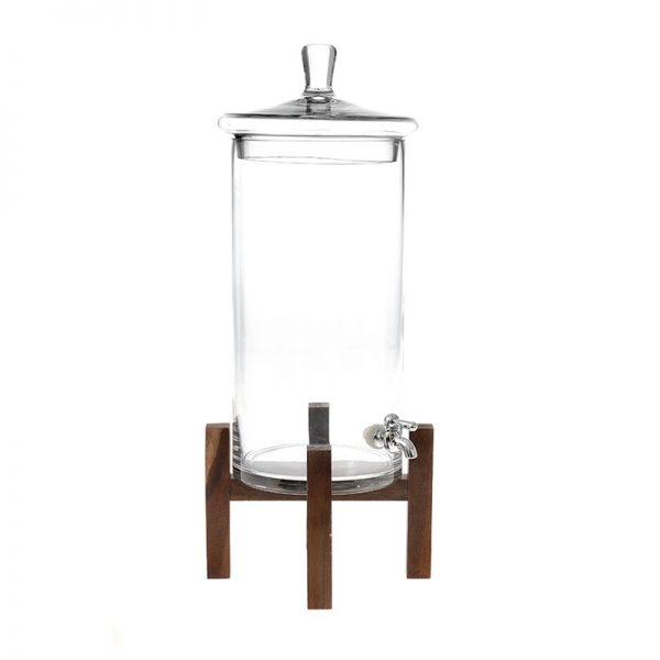 ΒΑΖΟ ΓΥΑΛΙΝΟ ΜΕ ΑΝΟΞΕΙΔΩΤΟ ΚΑΠΑΚΙ 2.2lt (Φ11Χ27.5cm) - Exoplismos LX